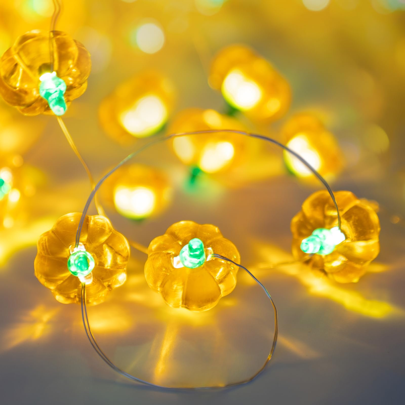 The Holiday Aisle® Pumpkin Lights Battery Operated, LED Fall Lights ...