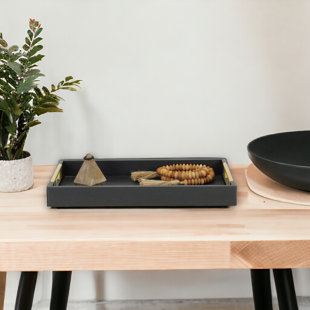 Black Decorative Trays You'll Love | Wayfair
