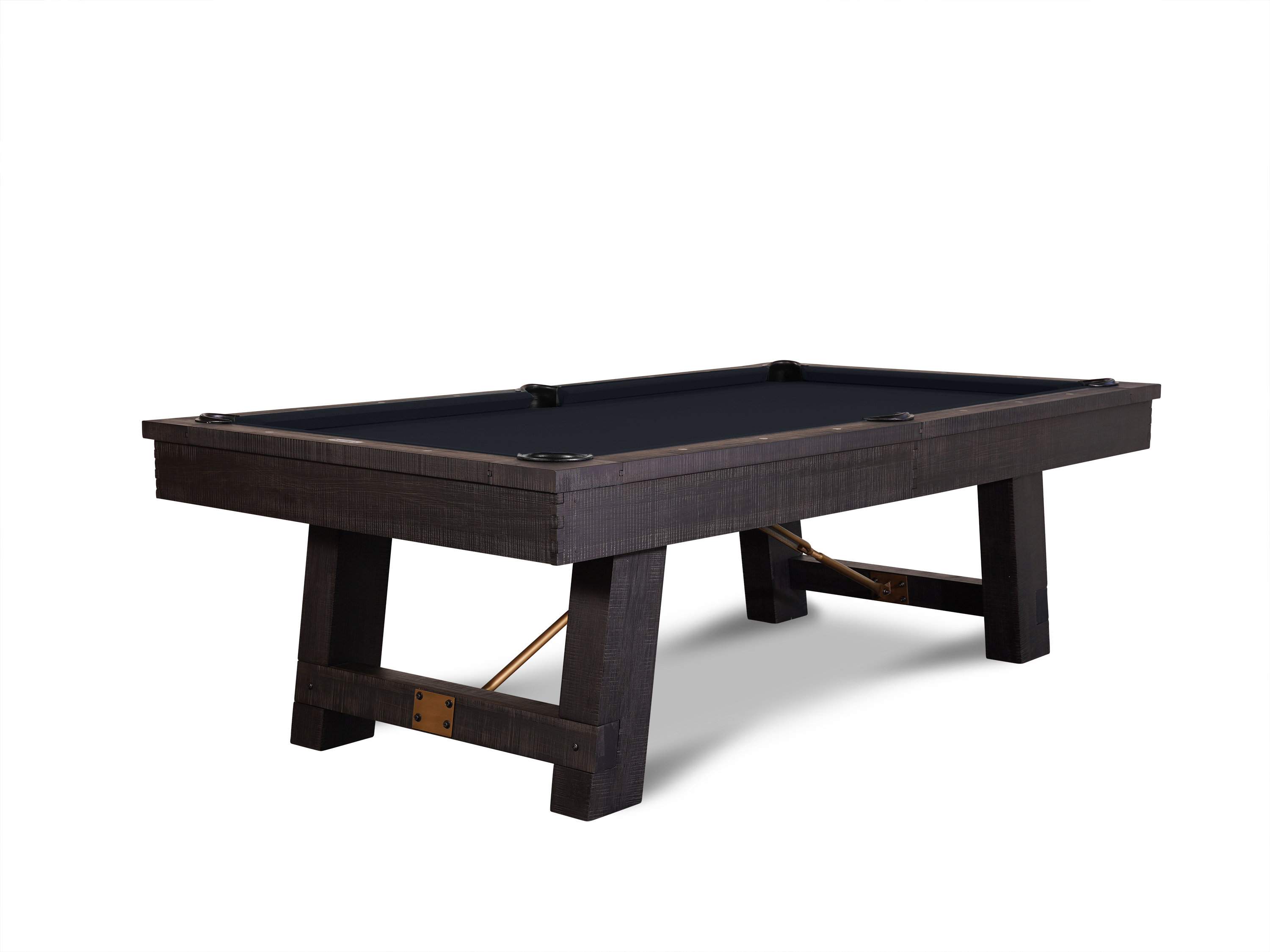 Plank & Hide Isaac Slate Pool Table Distressed Black Professional ...