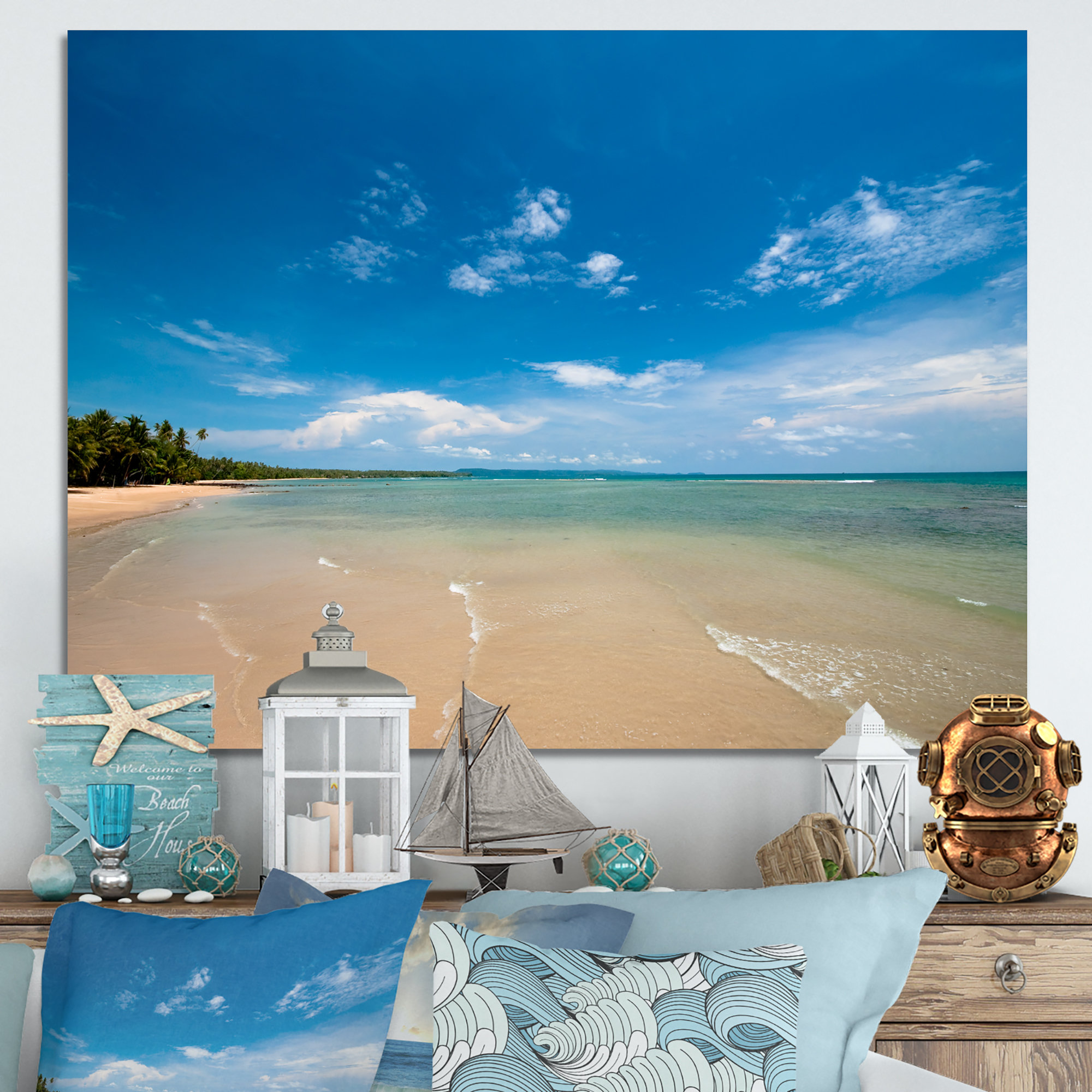 Highland Dunes Koh Mak Beach Scenery - Nautical & Coastal Canvas Wall ...