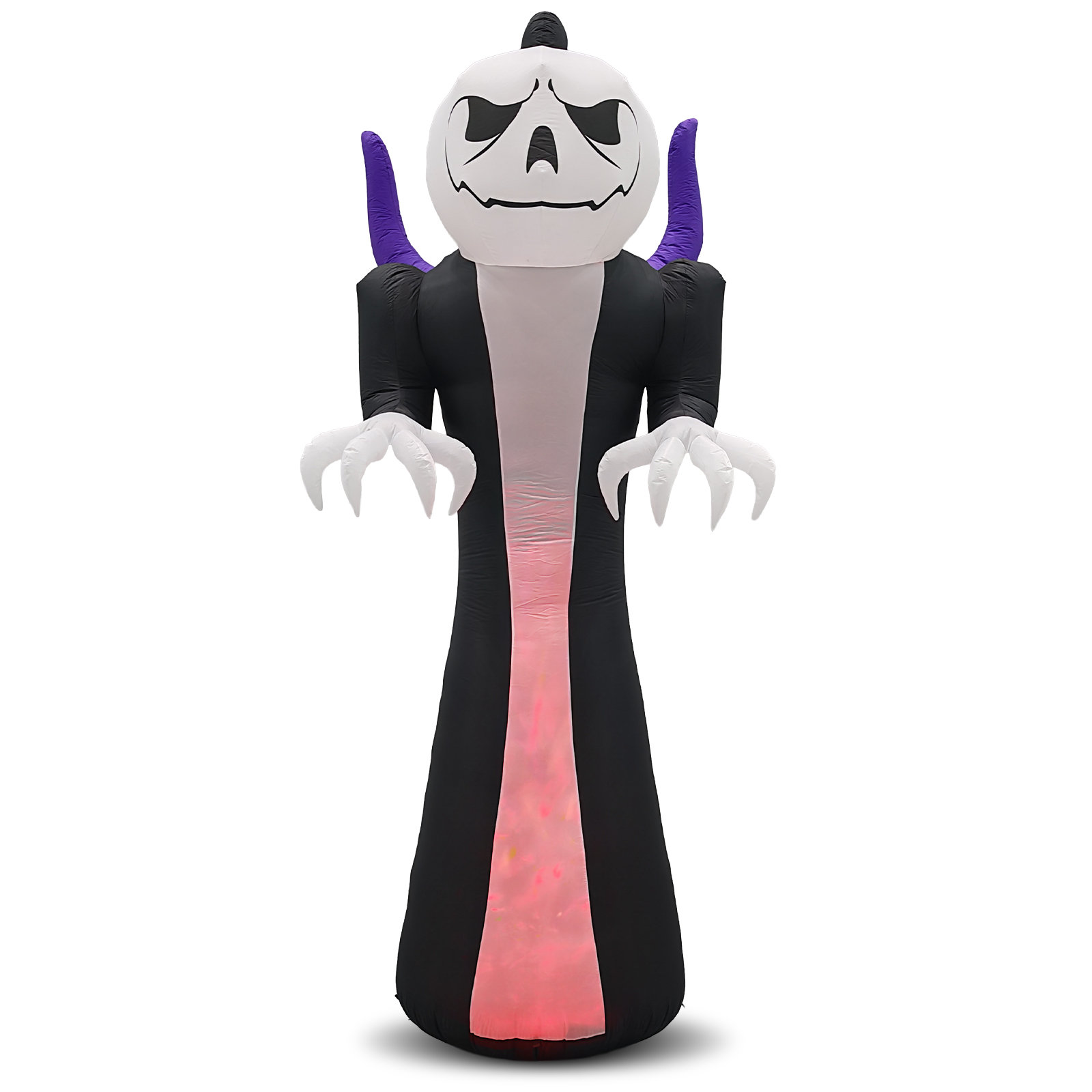 Ivy Bronx 12FT Giant Halloween Inflatable Grim Reaper With Jack-O ...