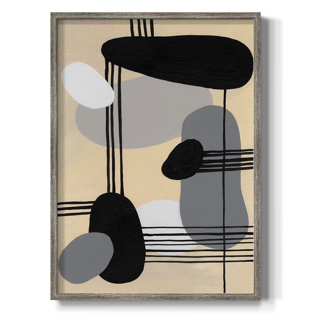 Brayden Studio Interconnected Shapes II Framed Print - Solid Wood ...