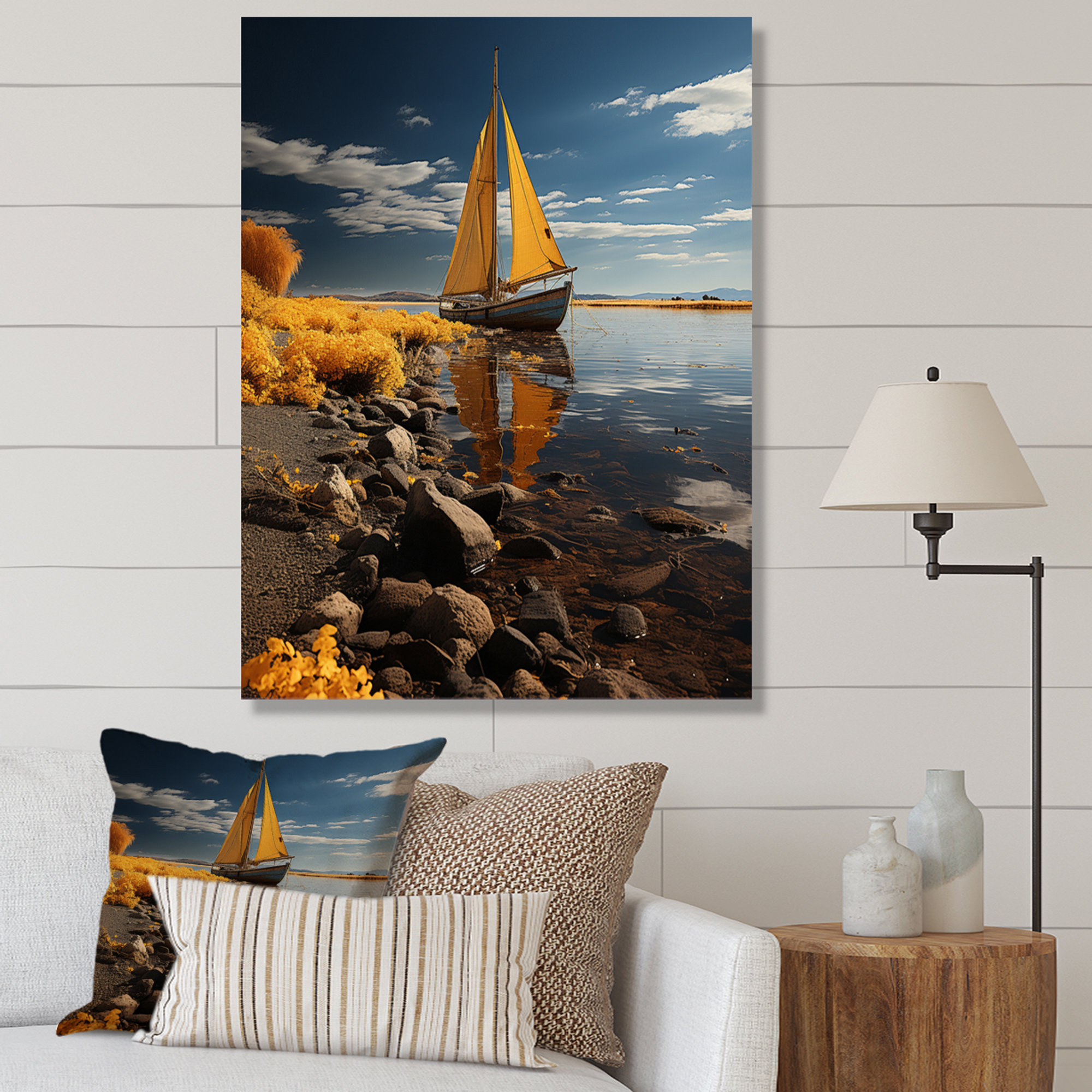 Breakwater Bay Ostergren Boat Sailing On The II On Canvas Print | Wayfair
