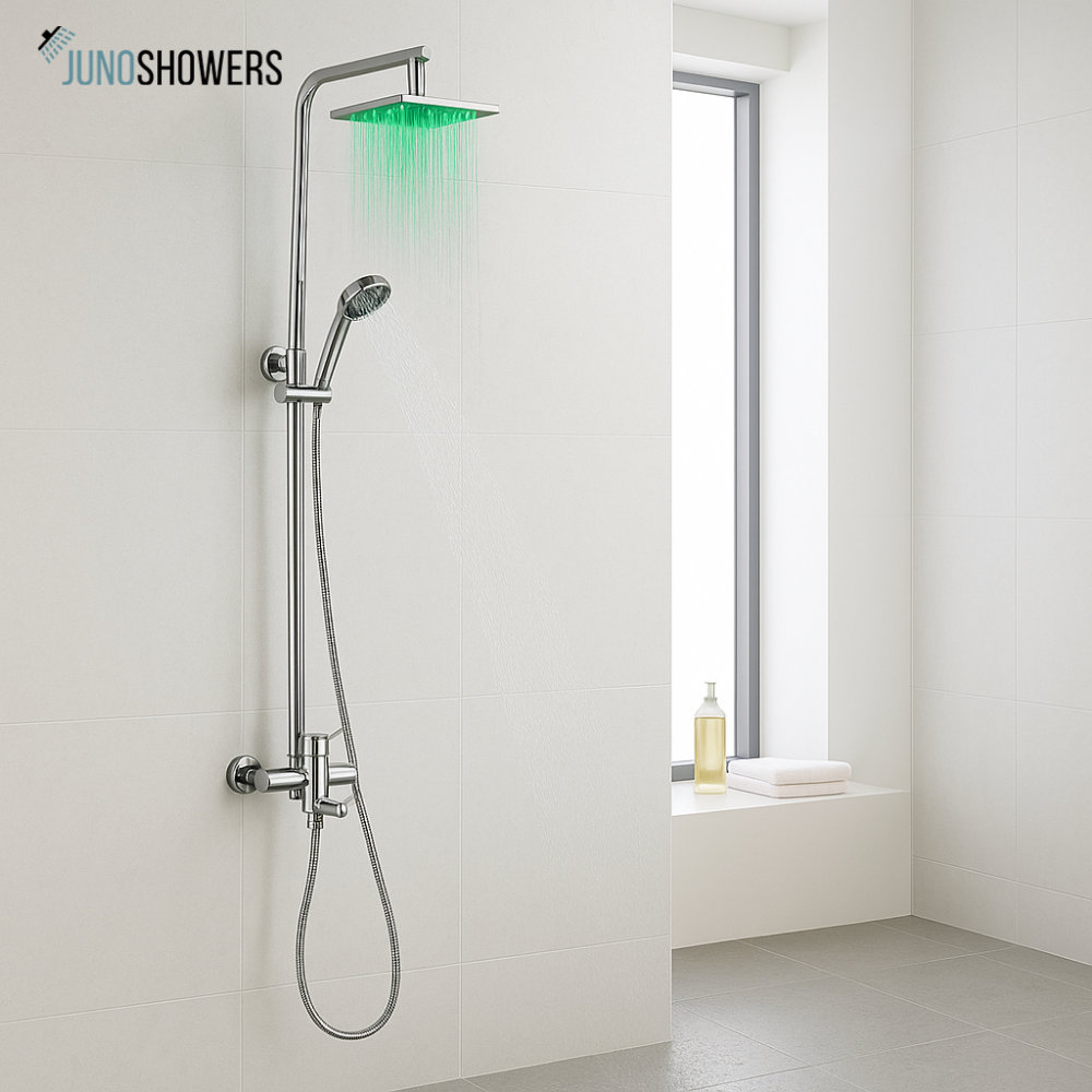 Juno Showers Durable brushed nickel basin faucet with ergonomic lever ...