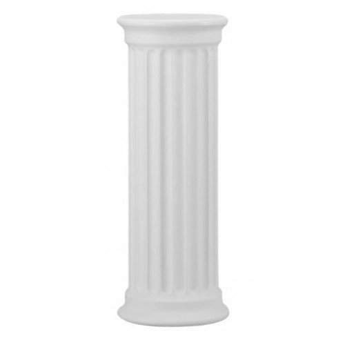 Canora Grey Doric Column Floral Pedestal Indoor/Outdoor Polyethylene ...