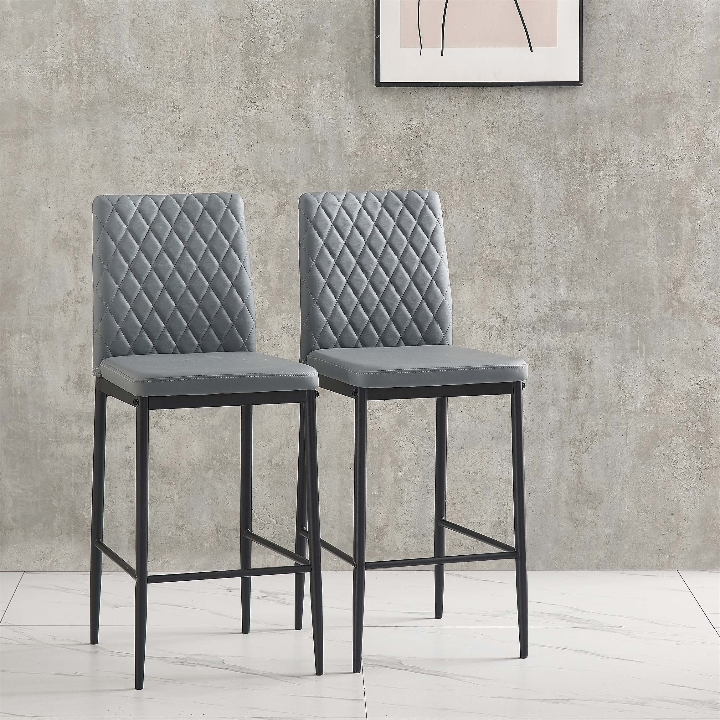 George Oliver Metal 4 Legs Bar Stools with Footrest | Wayfair