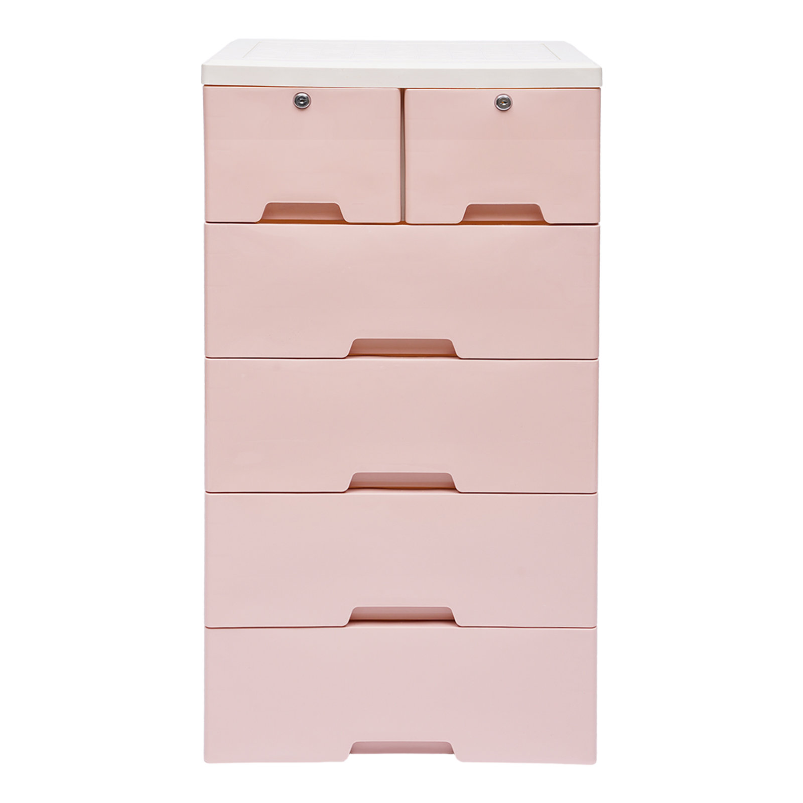 Latitude Run® 5-Tier Plastic Clothes Storage Dresser 6 Drawer Closet ...