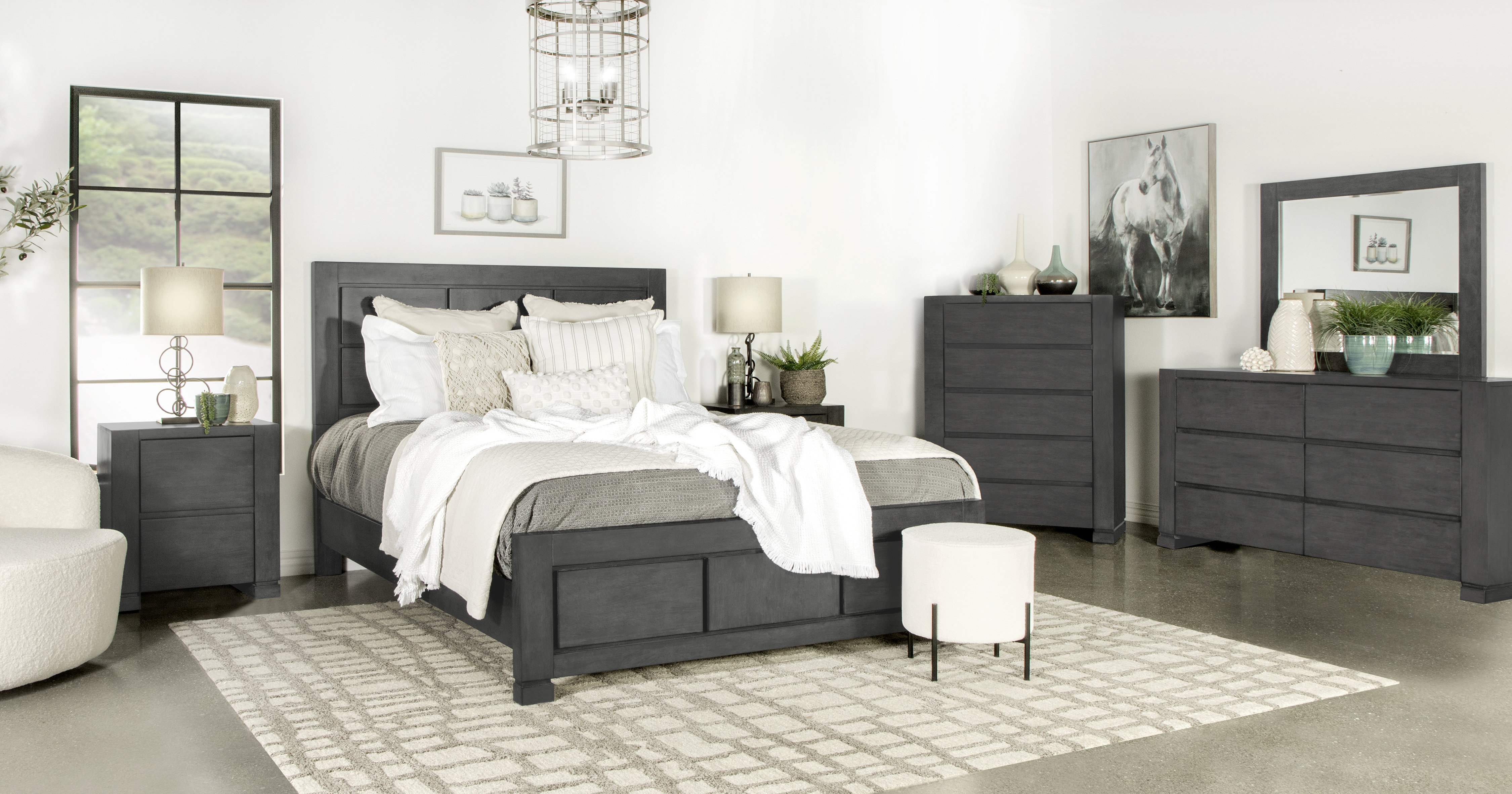 Red Barrel Studio Emberli 5 - Piece Bedroom Set in Dark Grey - Wayfair ...