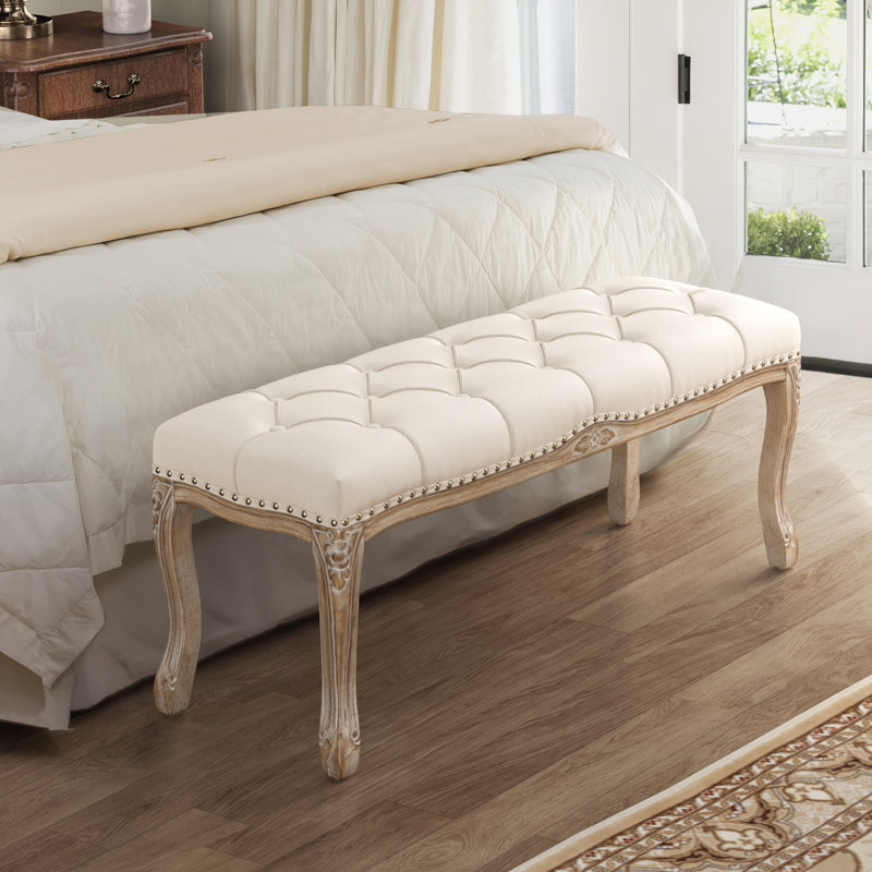 Laurel Foundry Modern Farmhouse Barajas Linen Upholstered Bench ...