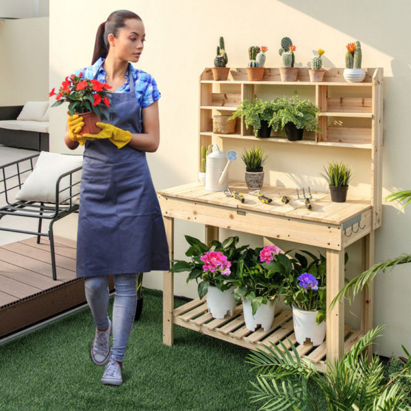 Lark Manor™ Angjelina Fir Potting Bench & Reviews | Wayfair