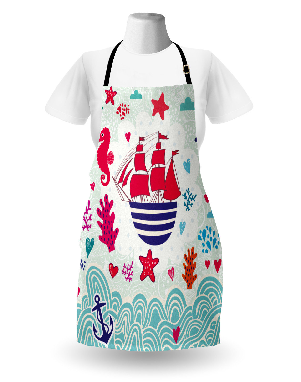 East Urban Home Ocean Apron Unisex, Sailing Ship Anchor Sea, Adult Size ...