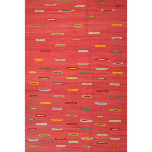 Dakota Fields Machine Woven Red Rug | Wayfair