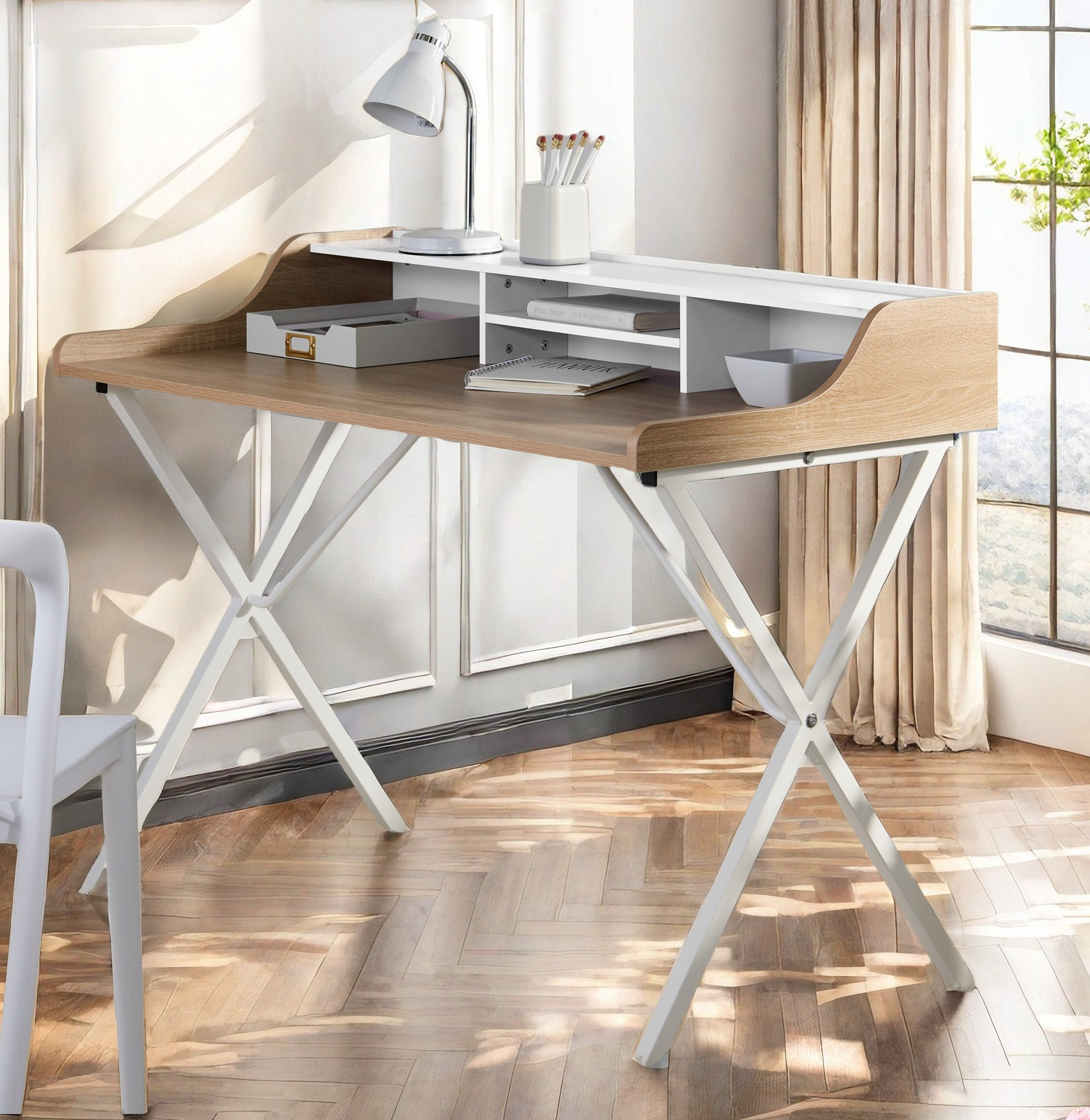 Inbox Zero Computer Desk, 35" Height Home Office Computer Workstation ...