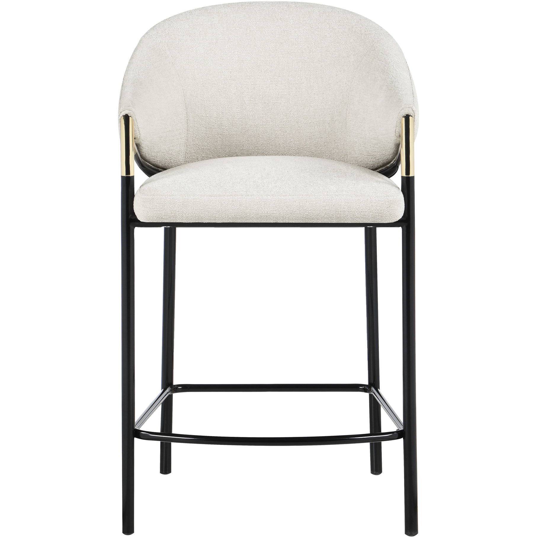 Hokku Designs Tabourets de comptoir Modern Modern beige avec base noir ...