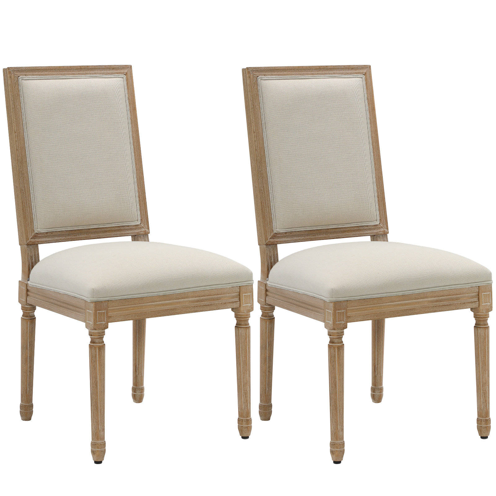 One Allium Way® French Country Dining Chairs - Upholstered Rectangular ...