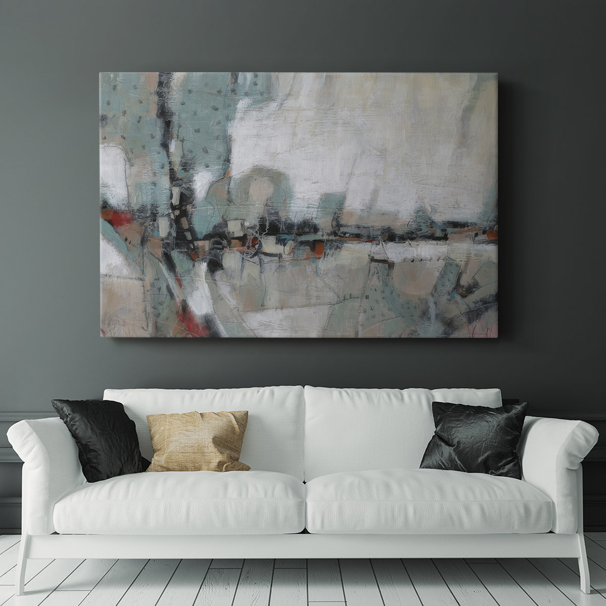 Wrought Studio™ Embellished Patchwork II -Gallery Wrapped Cavas | Wayfair