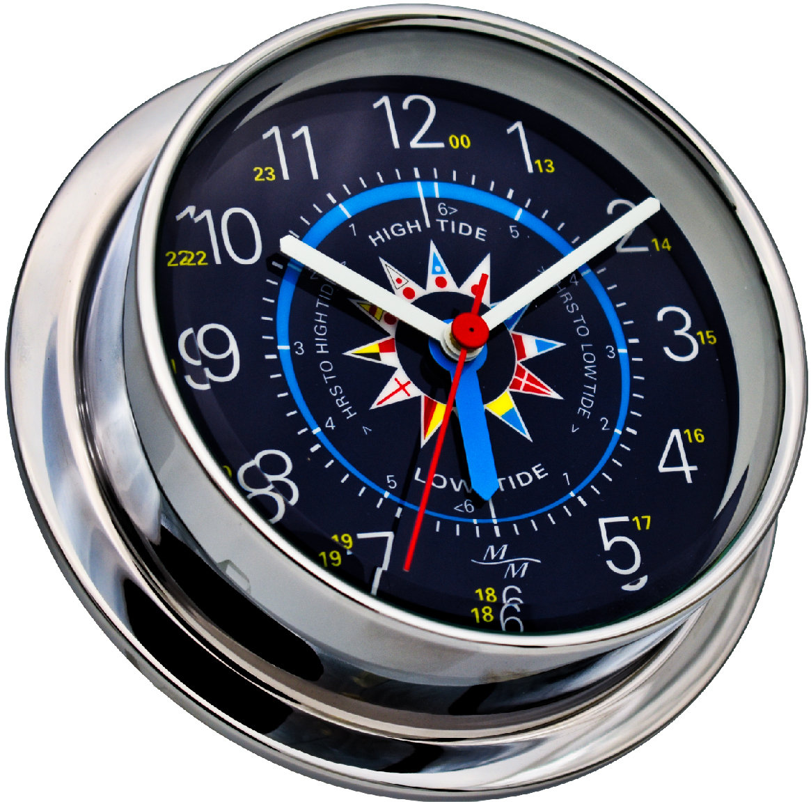 Master-Mariner Blue Mariner Nautical Cabin Time & Tide Clock, 5.75 ...