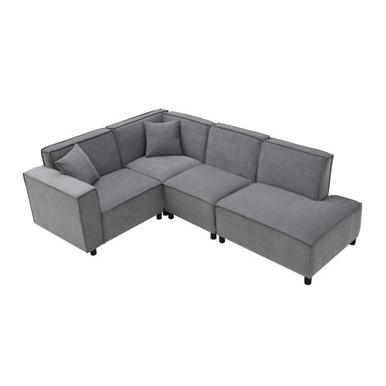 Latitude Run® Merili 4 - Piece Upholstered Sectional | Wayfair