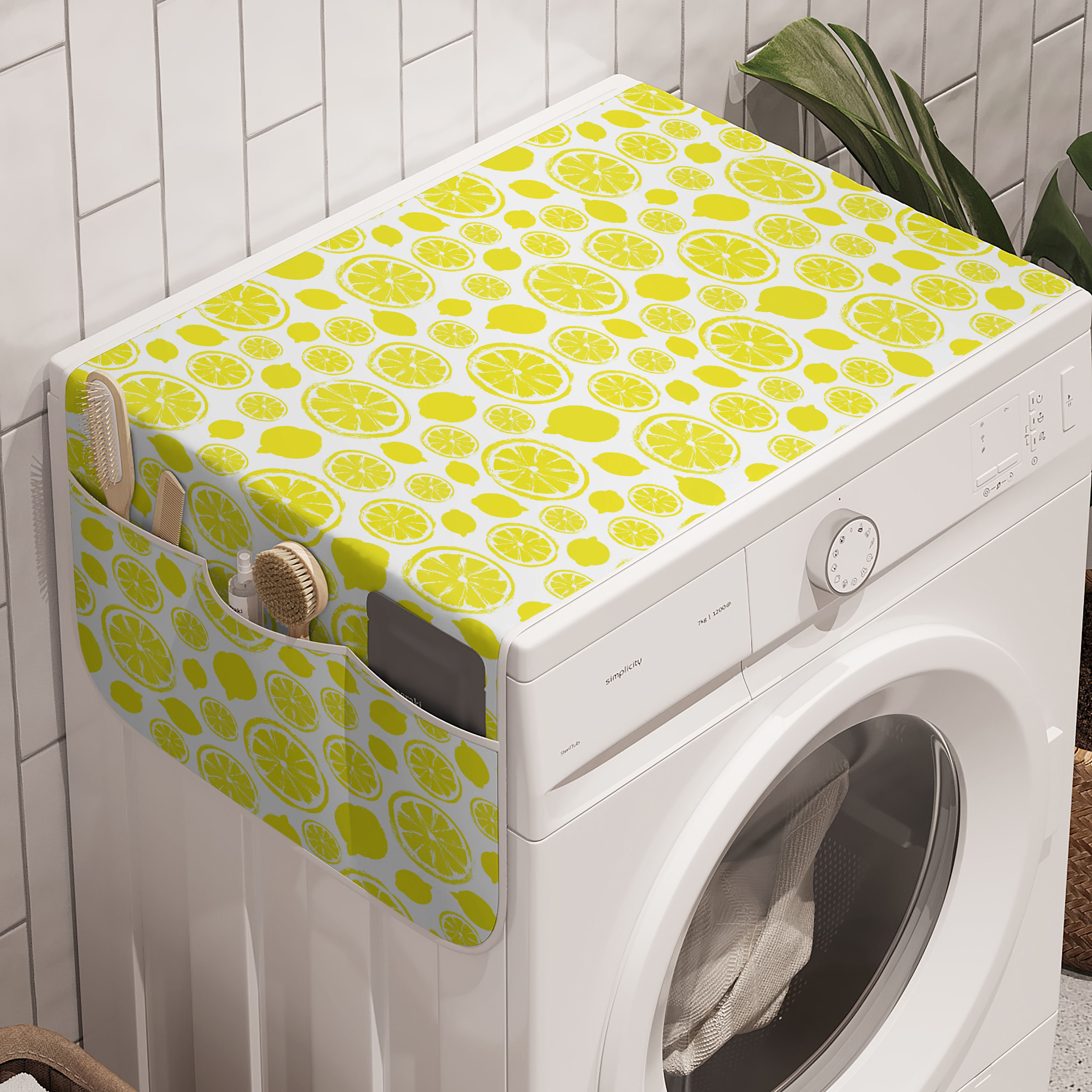 East Urban Home Lemon Washing Machine Organizer Pack of 2 47" x 18.5 ...