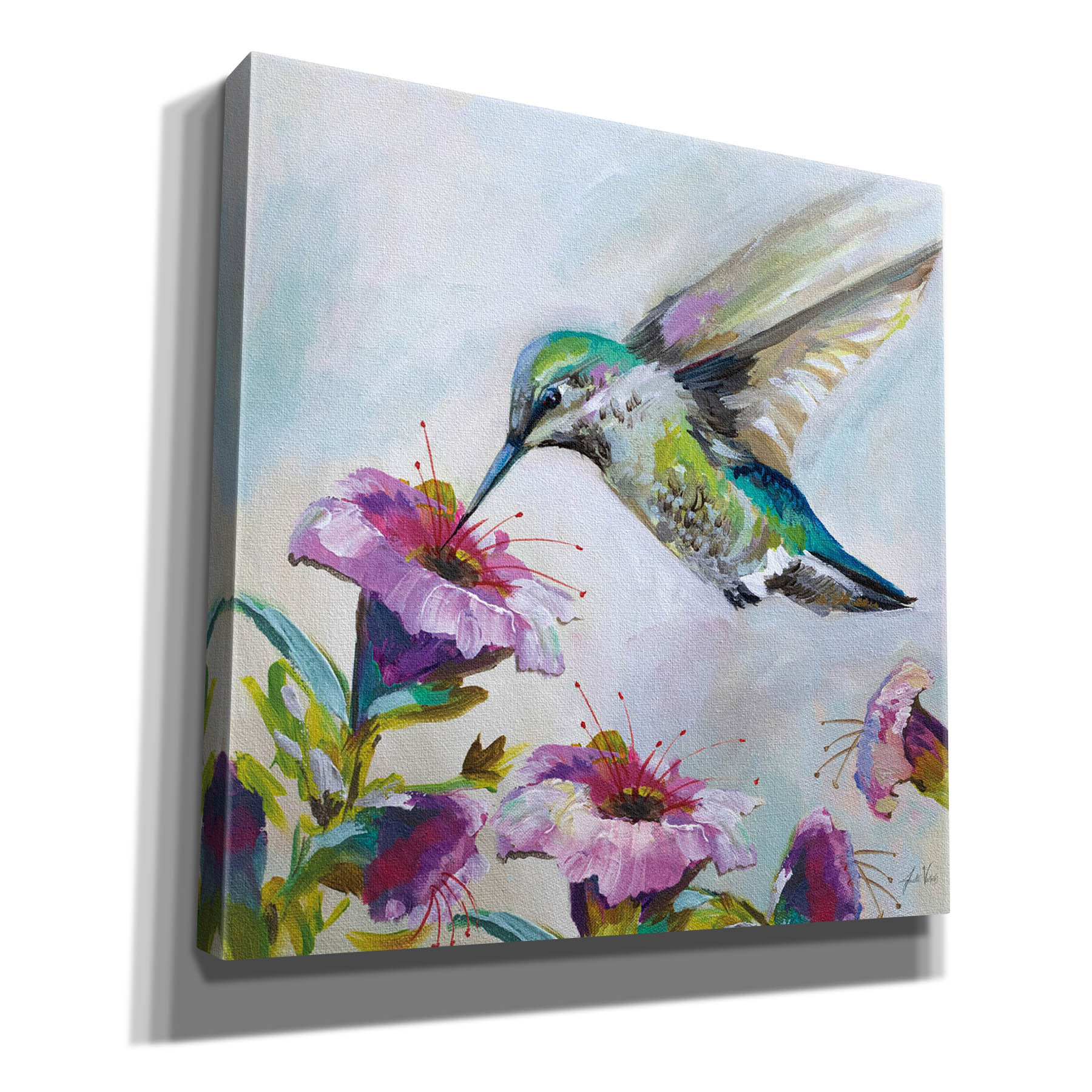 Epic Graffiti 'Hummingbird 2 Florals' by Jeanette Vertentes Canvas Wall ...