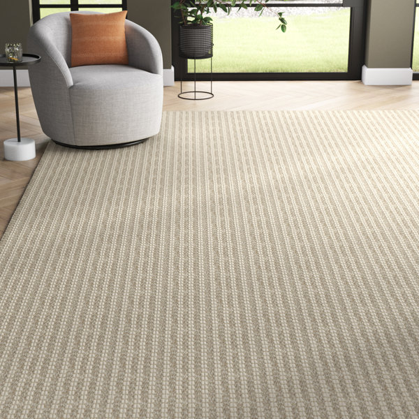 Joss & Main Alton Striped Handwoven Sisal/Wool Cream Area Rug & Reviews ...