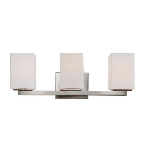 Light Goods Capri 3-Light Dimmable Brushed Nickel Vanity Light | Wayfair