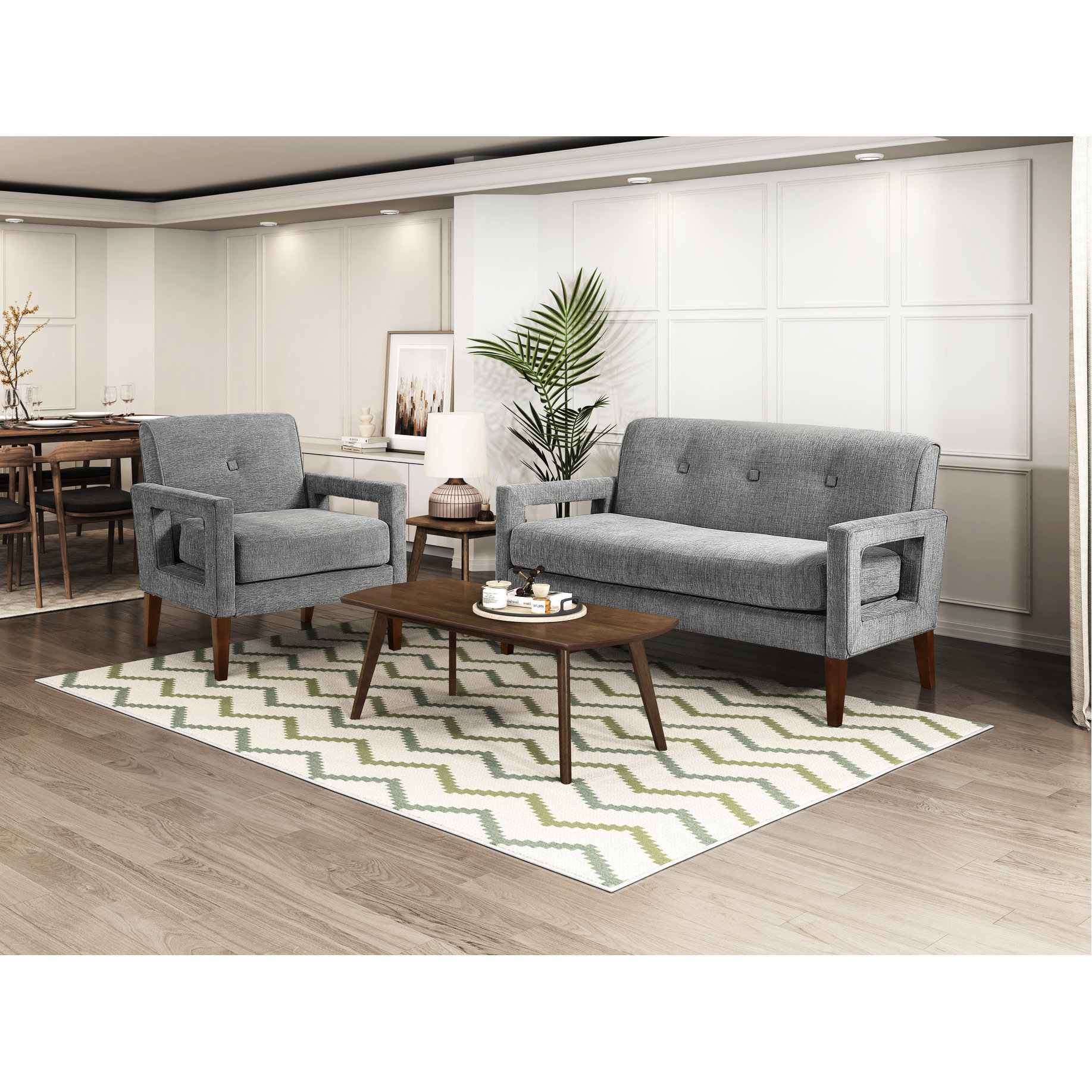 Latitude Run® 2Pc Living Room Furniture Featuring Modern Design ...