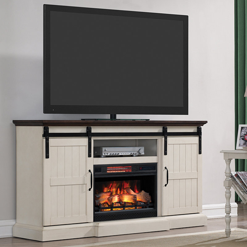 ClassicFlame Hogan 66-In Electric Fireplace Rustic TV Stand in ...