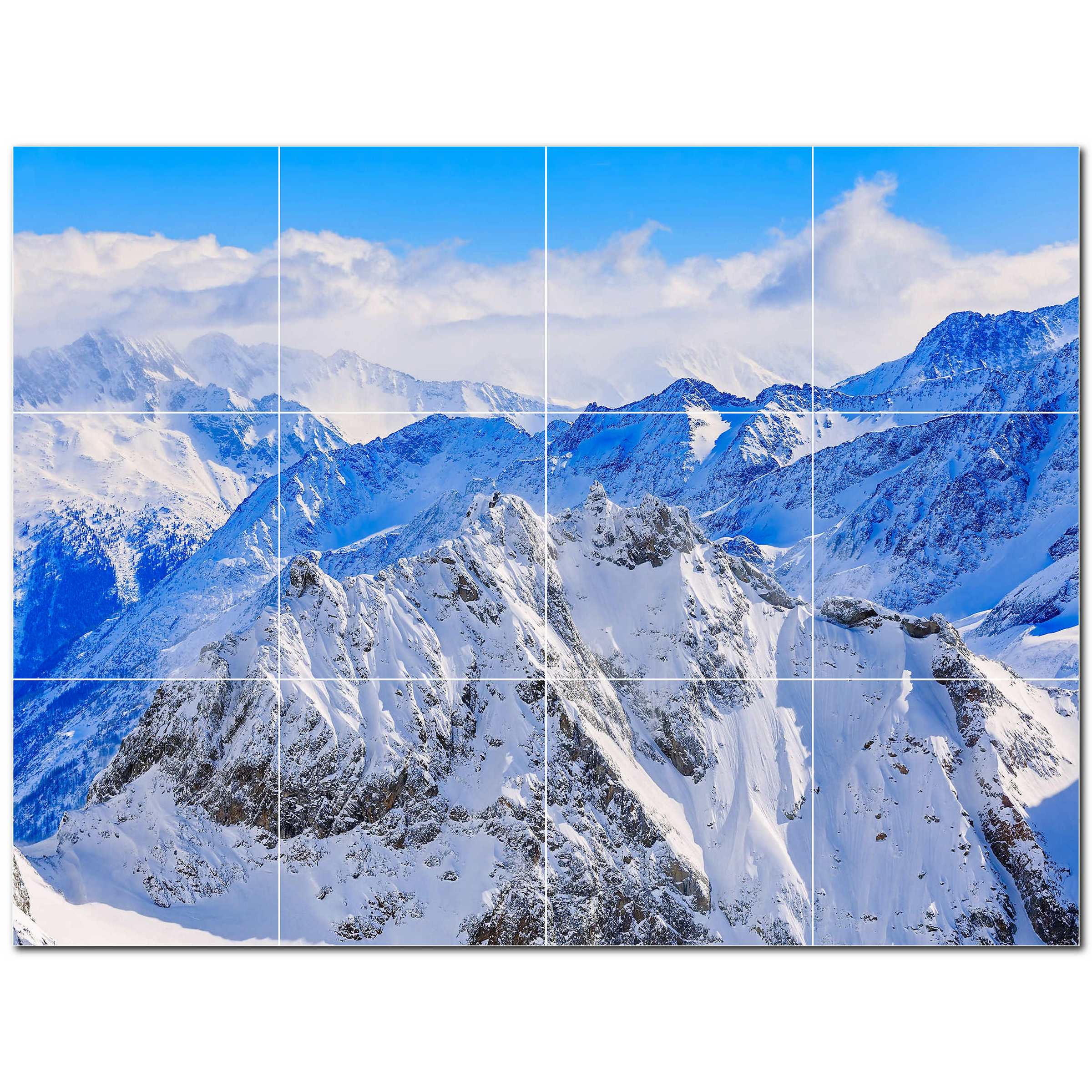 Picture-Tiles.com 36" x 48" Ceramic Mountains Photo Decorative Mural ...