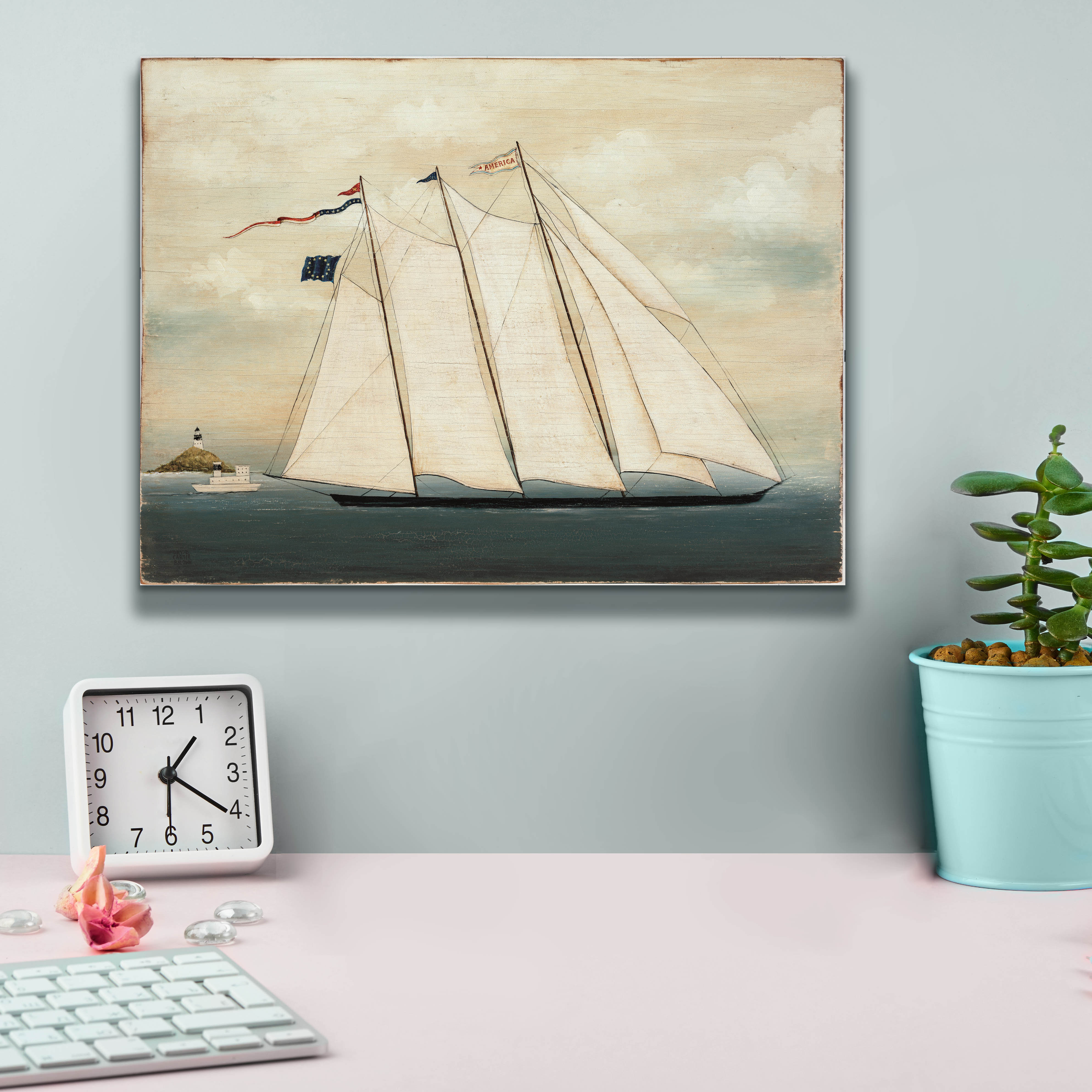 Breakwater Bay 'Tall Ship 1' by David Carter Brown Canvas Wall Art ...
