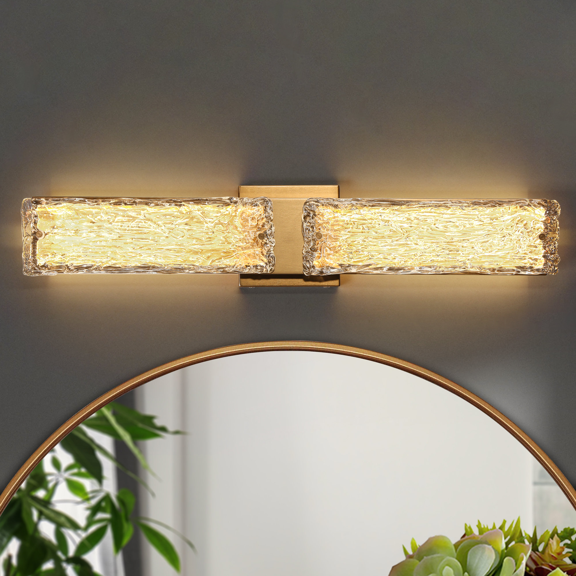 Everly Quinn Creswell Iron Metal LED Flush Mounted Sconce | Wayfair