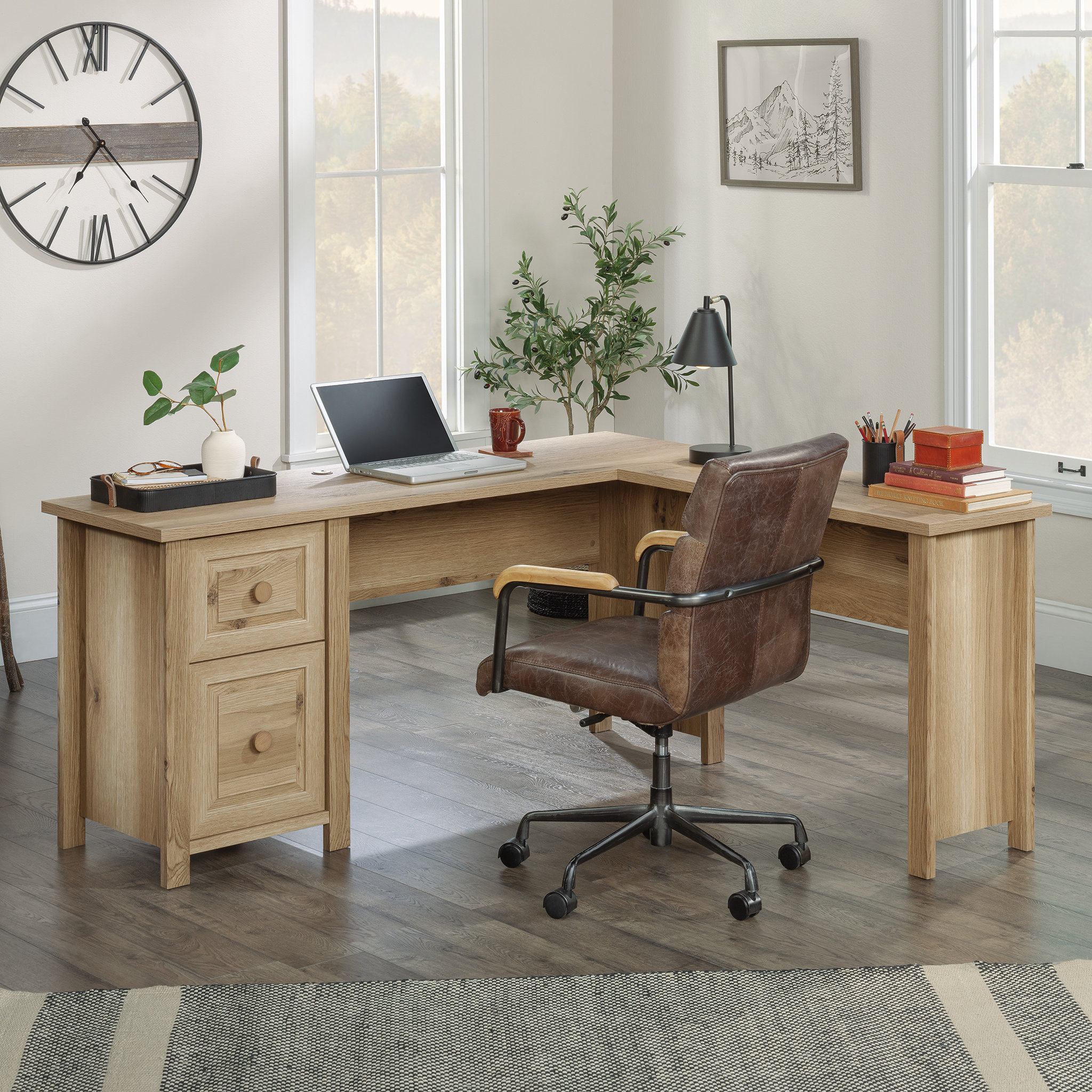 Millwood Pines Cashan 65.118'' W L-Shaped Computer Desk | Wayfair