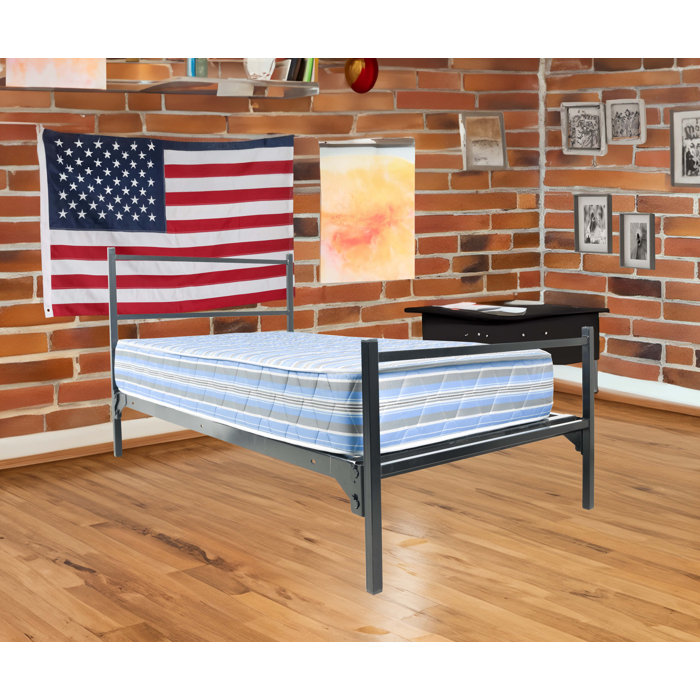 Latitude Run® Blantex Genuine Military Square Tube Non-adjustable Bunk ...