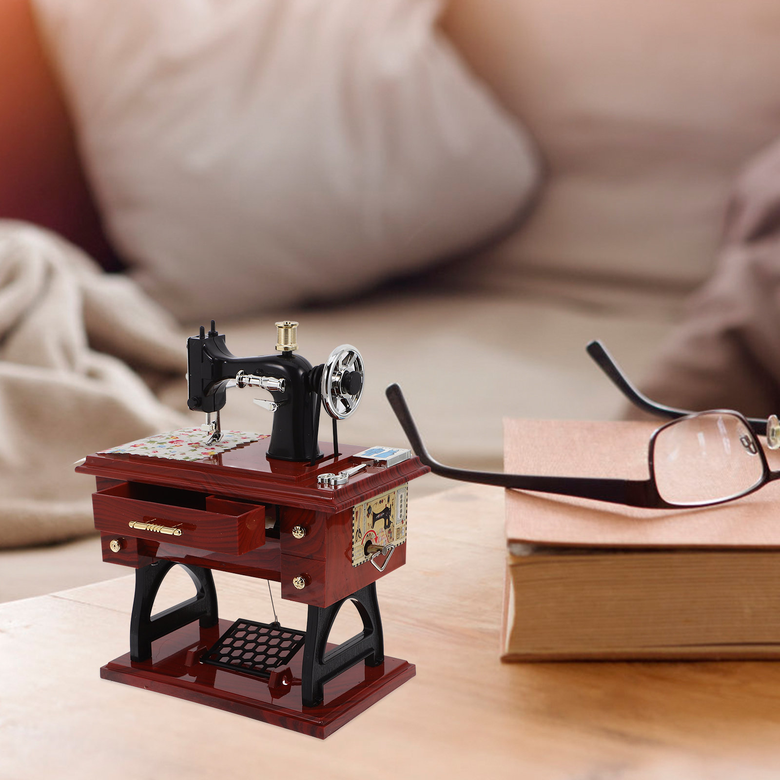 Lark Manor™ Vintage Sewing Music Box Musical Toy Sewing Machine Music ...