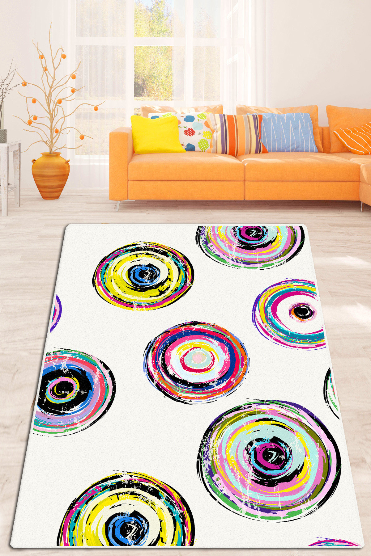 East Urban Home Dawnyelle Abstract Machine Made Velvet/Polyester Area ...