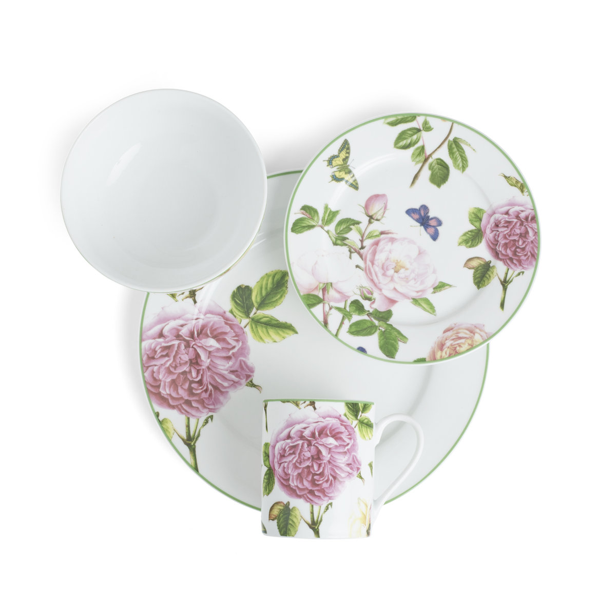 Spode Botanic Garden Terrace Roses 16 Piece Dinnerware Set, Service for ...