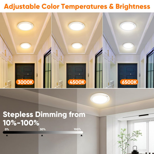 Wrought Studio™ Battery Operated Ceiling Light,Rechargeable Motion ...