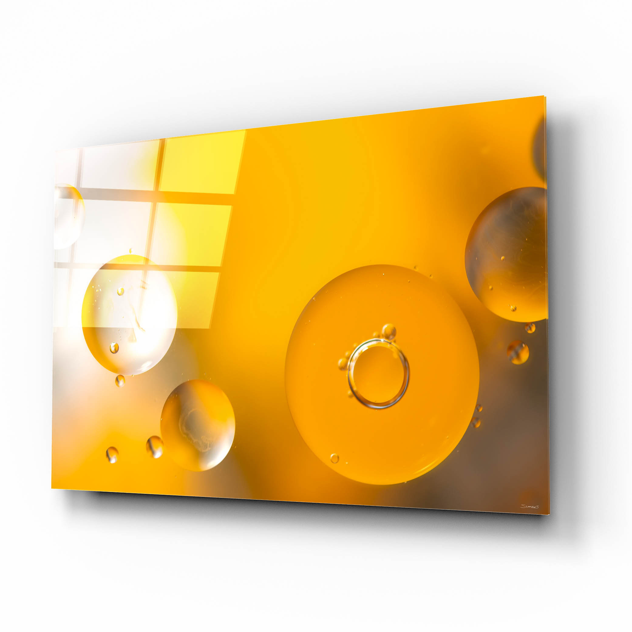 Ebern Designs 'Oil And Water 04' by Gordon Semmens Acrylic Glass Wall ...