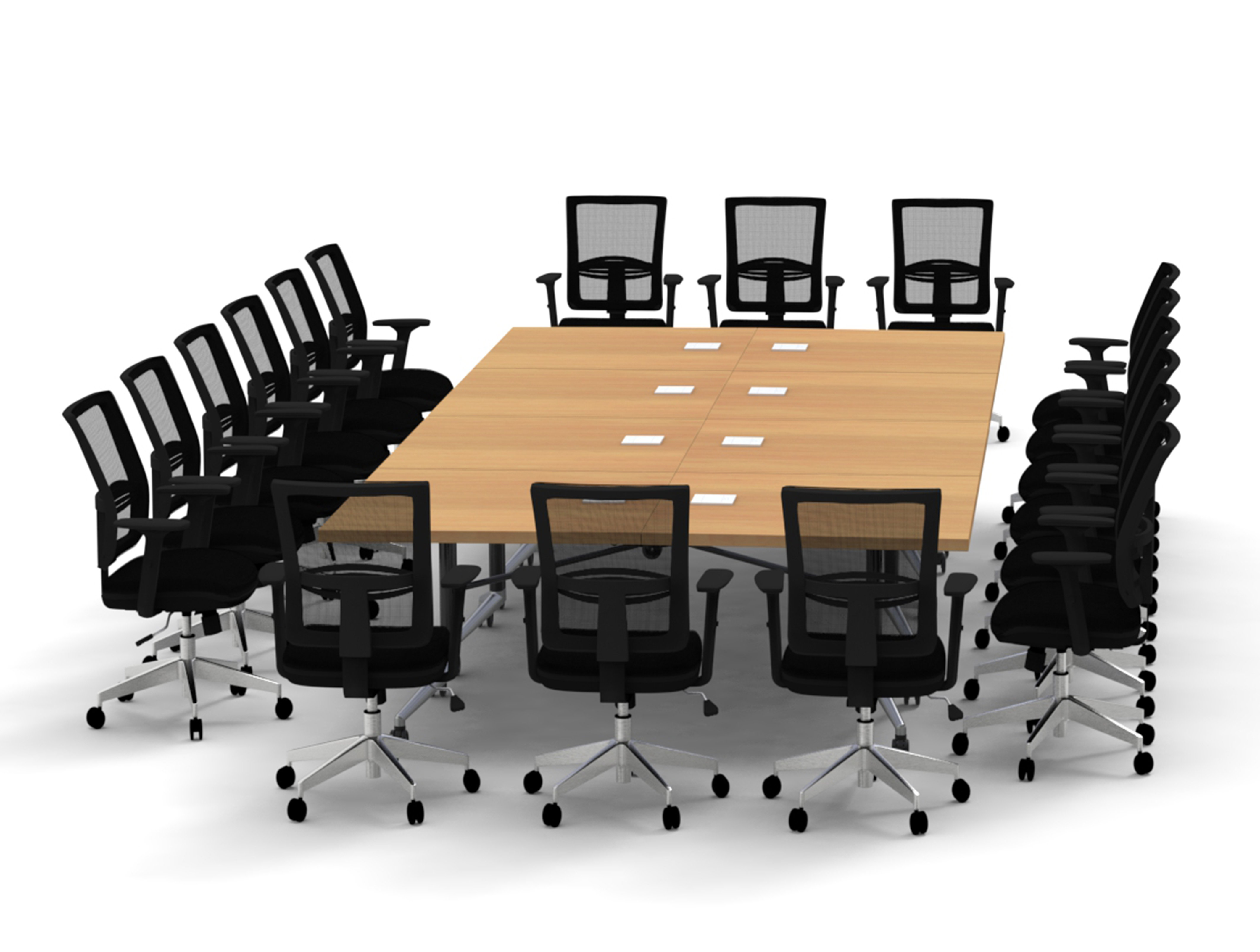 Team Tables 18 Person Fold Up Training Table and Chair Set with Casters ...
