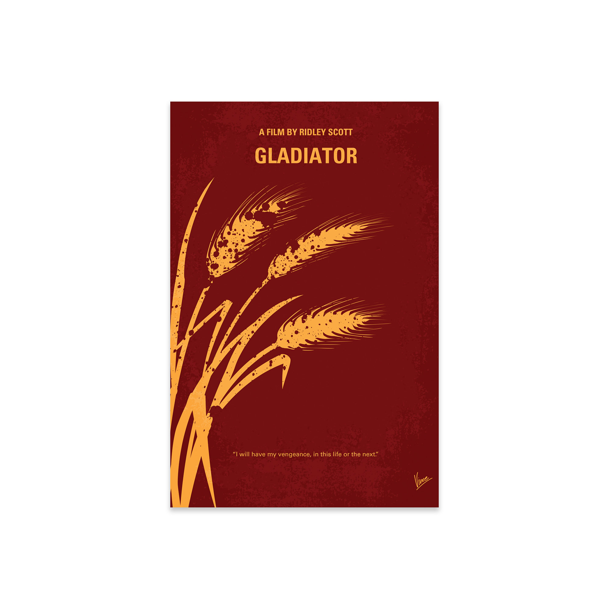 Trinx Gladiator Minimal Movie Poster Print On Acrylic Glass - Wayfair ...