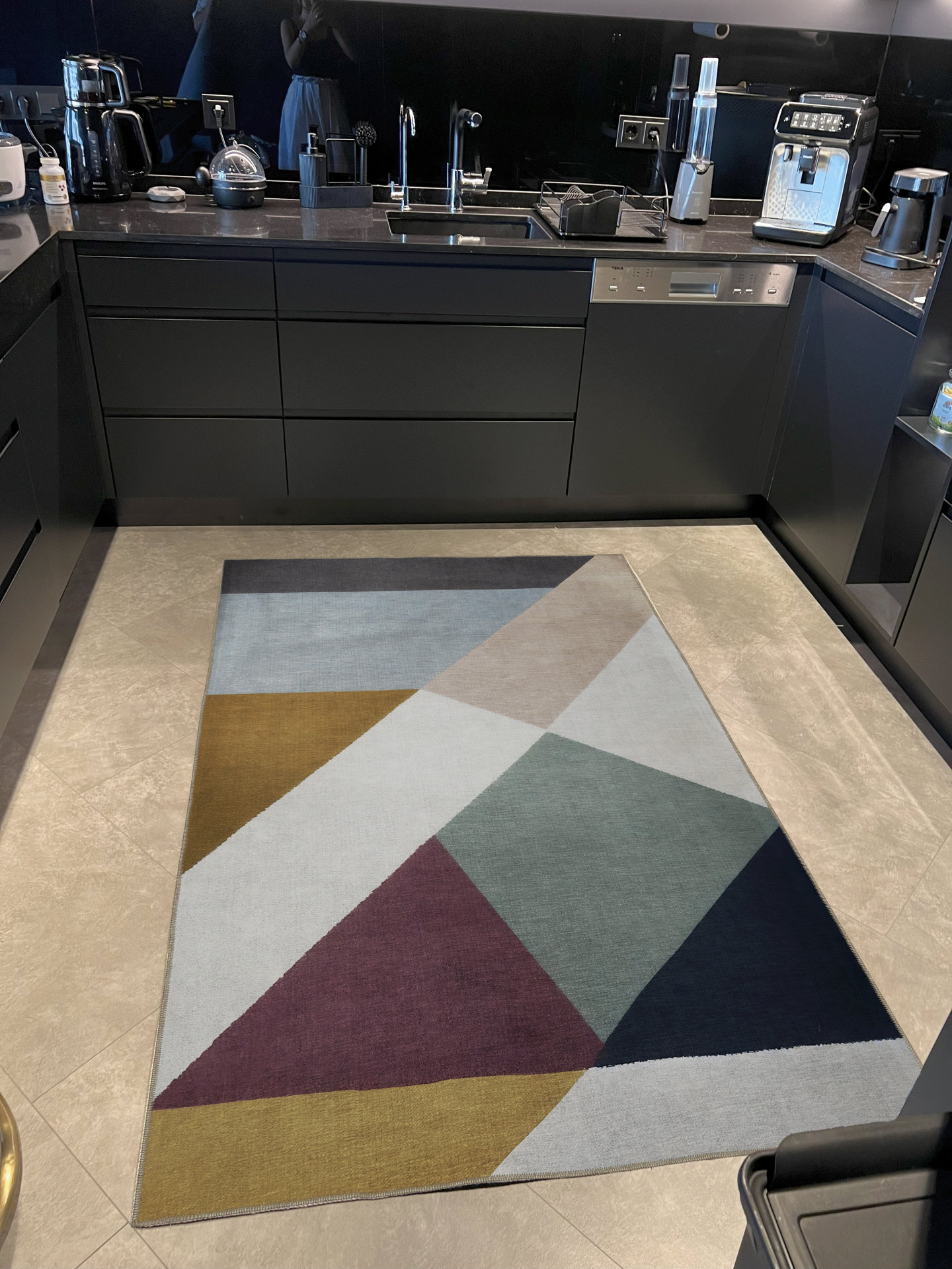 Orren Ellis Multi-Colored Geometric Triangle Shape Patterned Creative ...