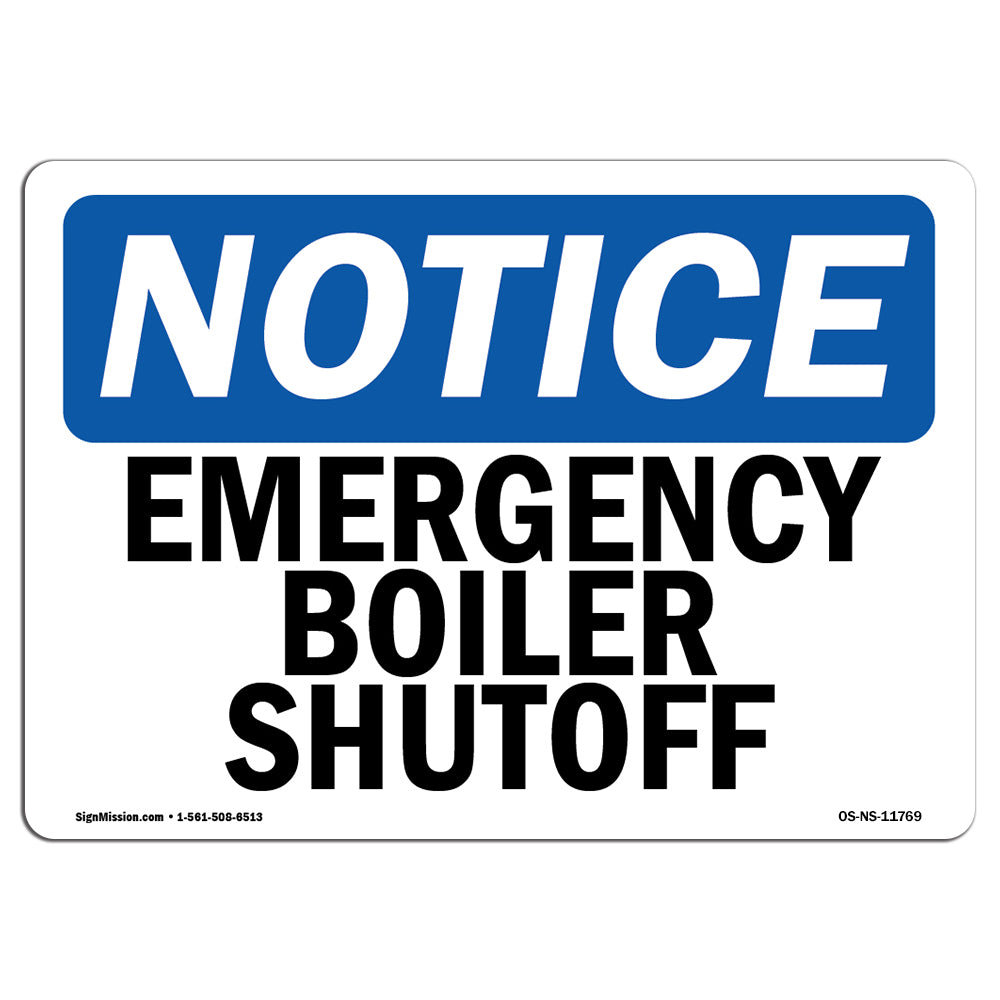 SignMission Emergency Boiler Shutoff Sign | Wayfair
