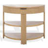 Joss & Main Christy Reeded Half Moon Console Table | Joss & Main