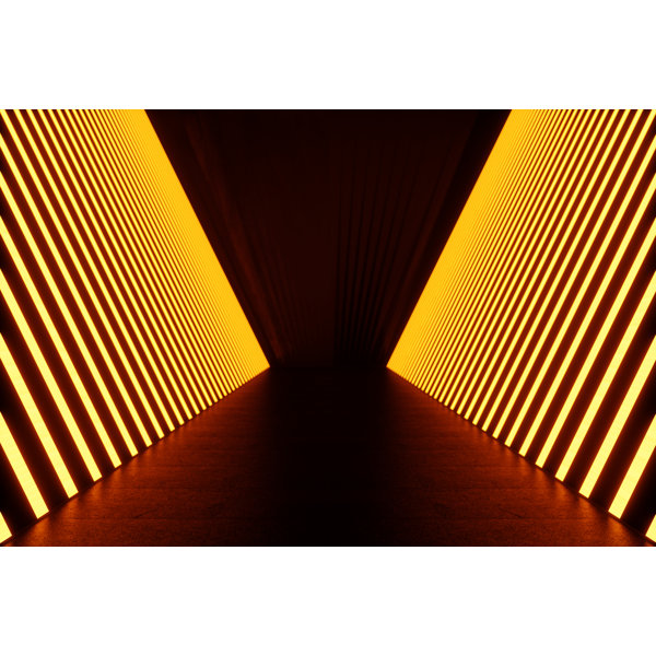 Ebern Designs Neon Light On Canvas by Rost-9D Print | Wayfair