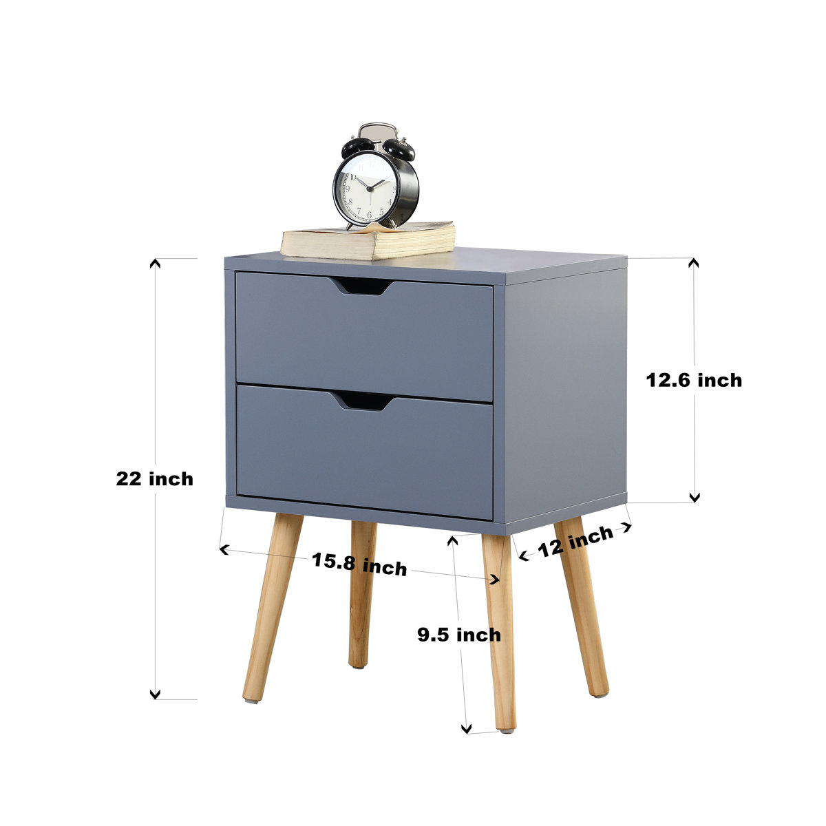 George Oliver Kulveer Nightstand 2-Piece Set | Wayfair