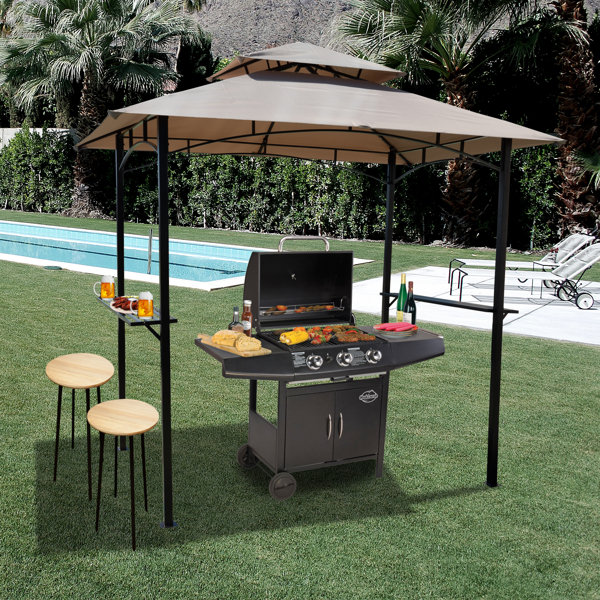 Kozyard Andra Soft Top BBQ Canopy - 8'X5' Outdoor Grill Gazebo with ...