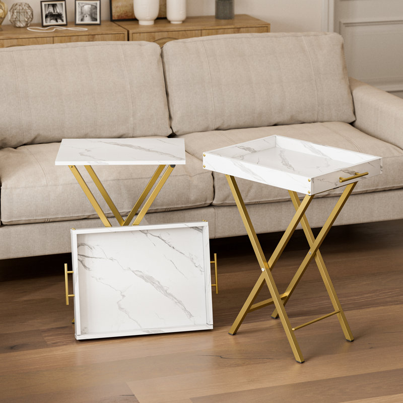 Mercer41 Kristy Tv Tray, Butler Table (Set of 2) & Reviews | Wayfair