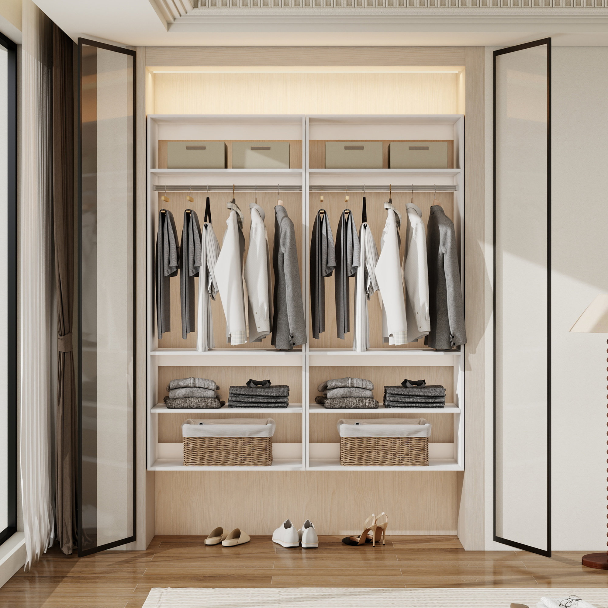 Ebern Designs Built in Closet Organizer Systems: Walk-in Closet ...
