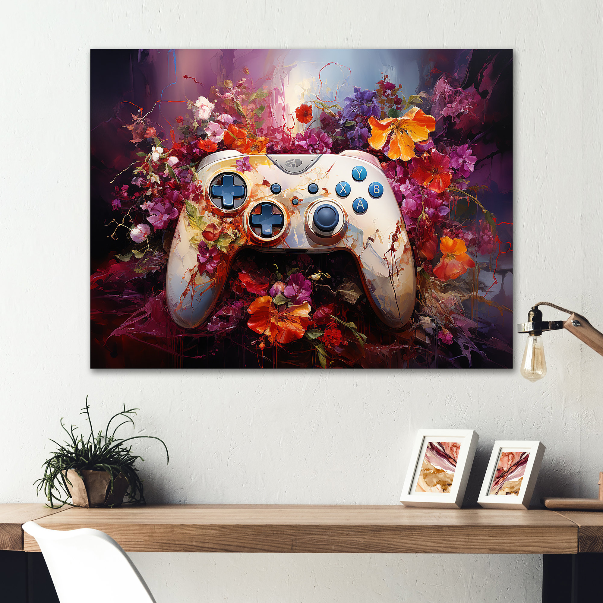 Lark Manor™ Blooming Multicolor Gaming Controller - Video Games Metal ...