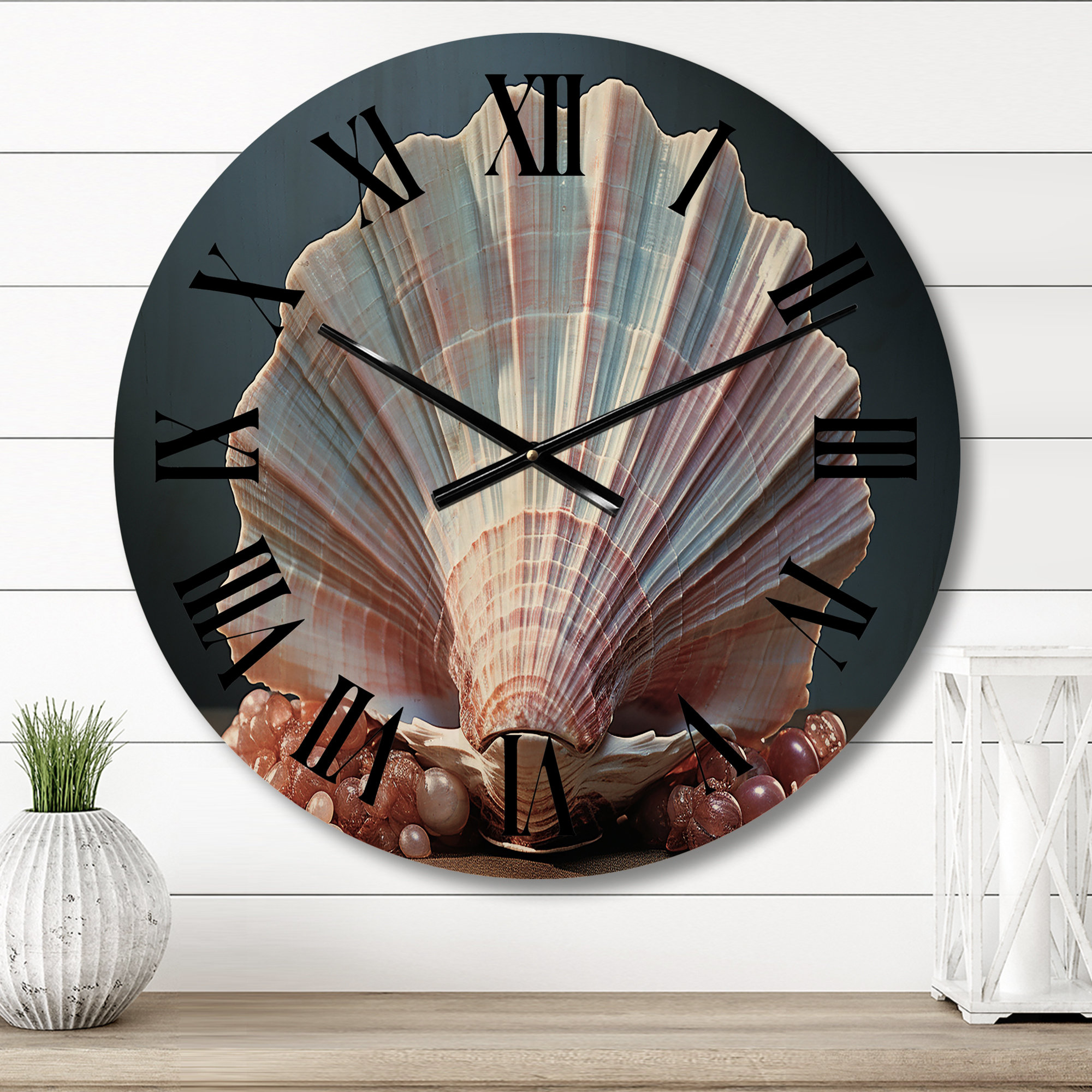 East Urban Home White Seashell Close up I - Animals Oversized Wood Wall ...